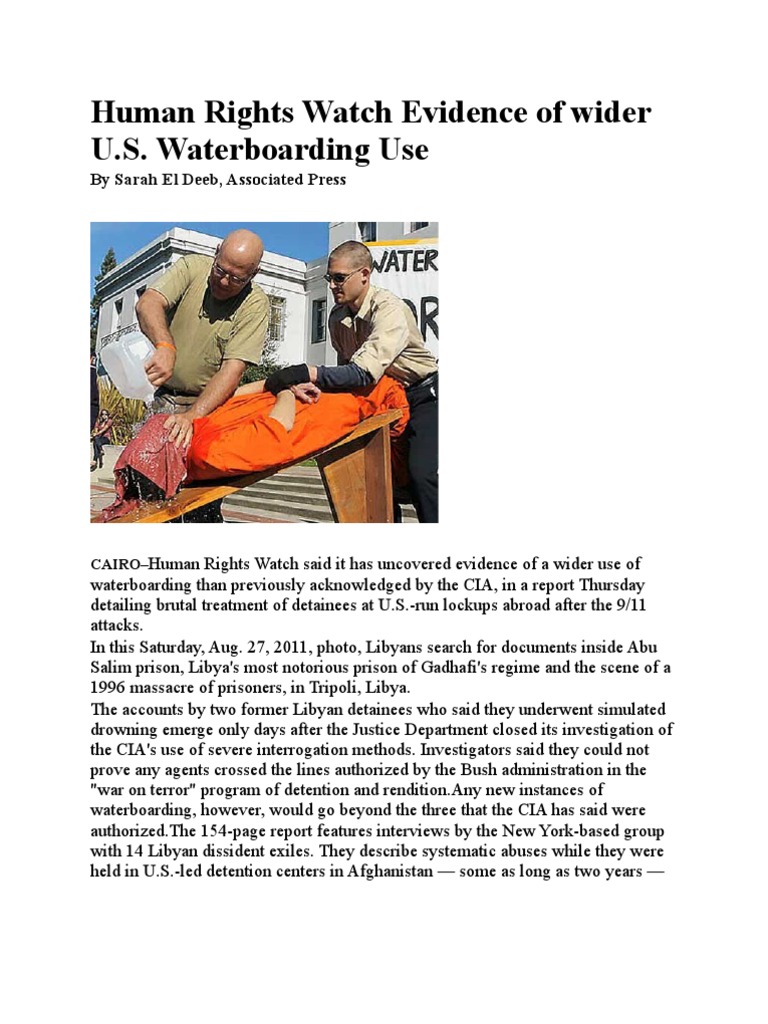 Waterboarding | PDF | Waterboarding | Muammar Gaddafi