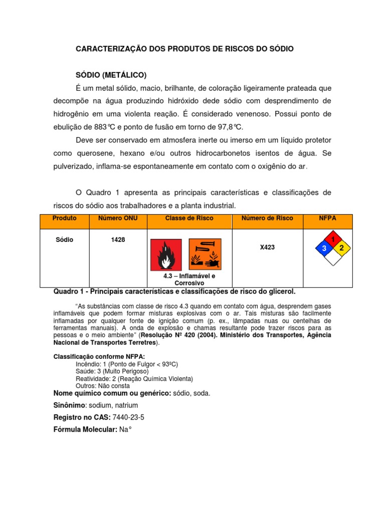 Sódio Metálico | Sódio | Química