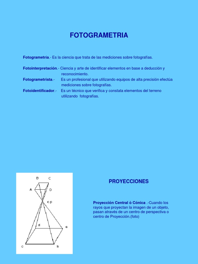 Clases Fotogrametria | Fotografía aérea | Ojo