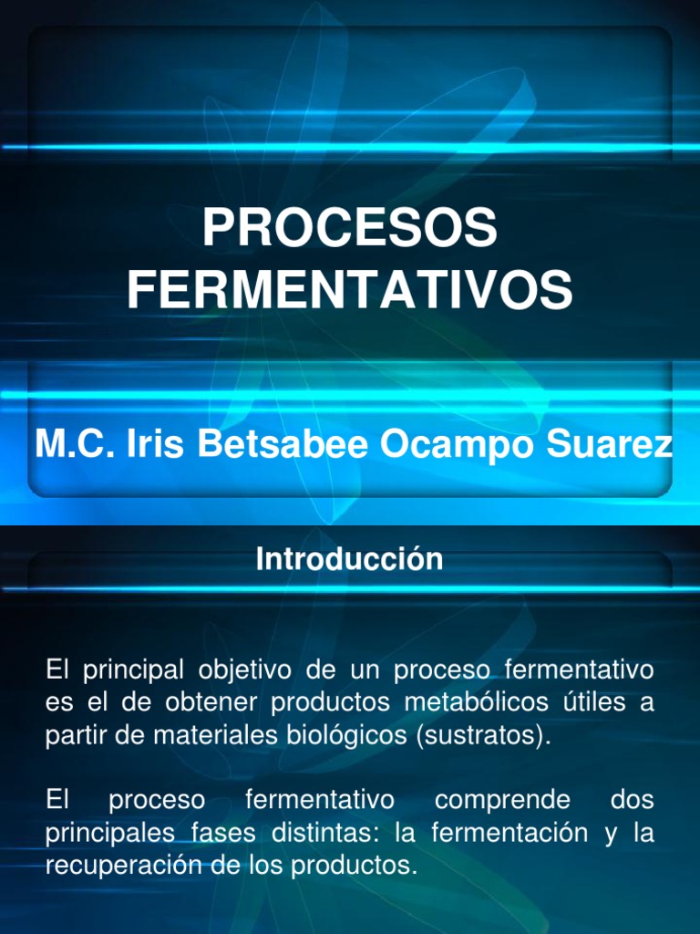 Procesos Fermentativos | PDF