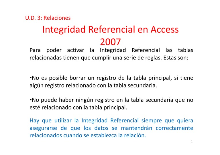 Integridad Referencial | PDF