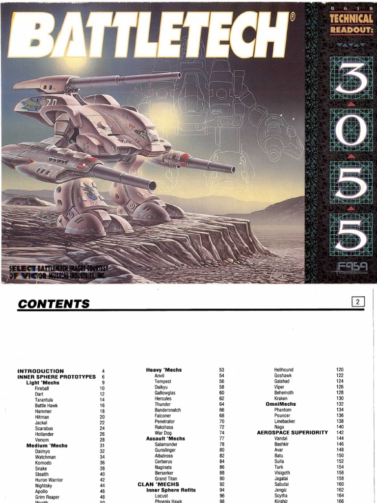 BattleTech 8619 - Technical Readout 3055 | PDF