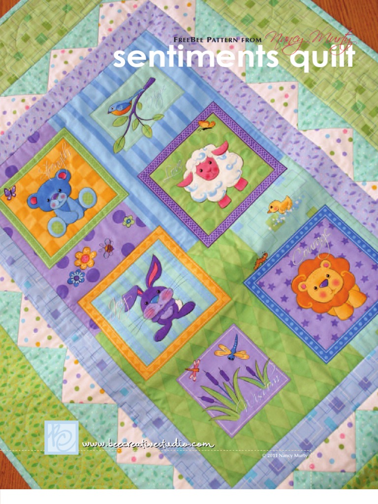 Sentiments Quilt: Nancy Murty | PDF | Quilting | Quilt
