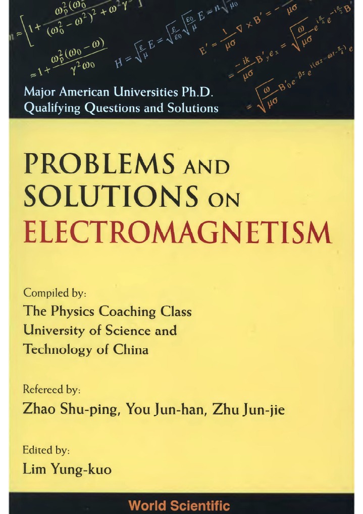 Problems and Solutions On Electromagnetism | PDF | Teaching Mathematics