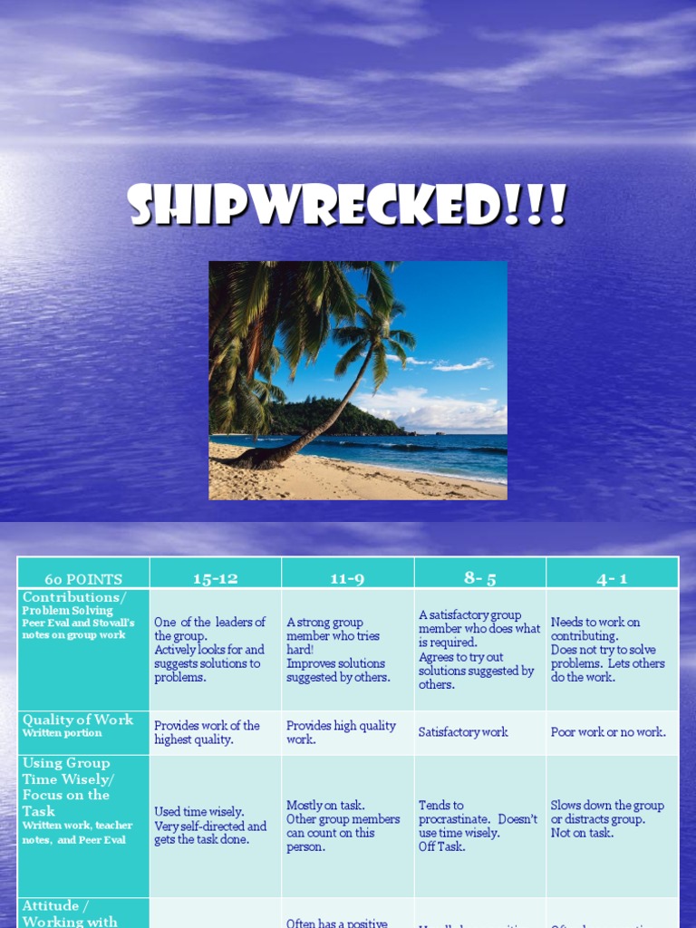 Shipwrecked+Activity 2012 | PDF | Cognitive Science | Cognition