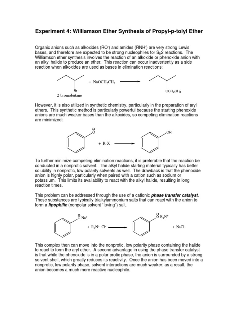 Williamson Ether | Ether | Chemical Reactions