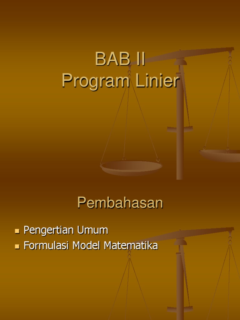 Program Linier | PDF