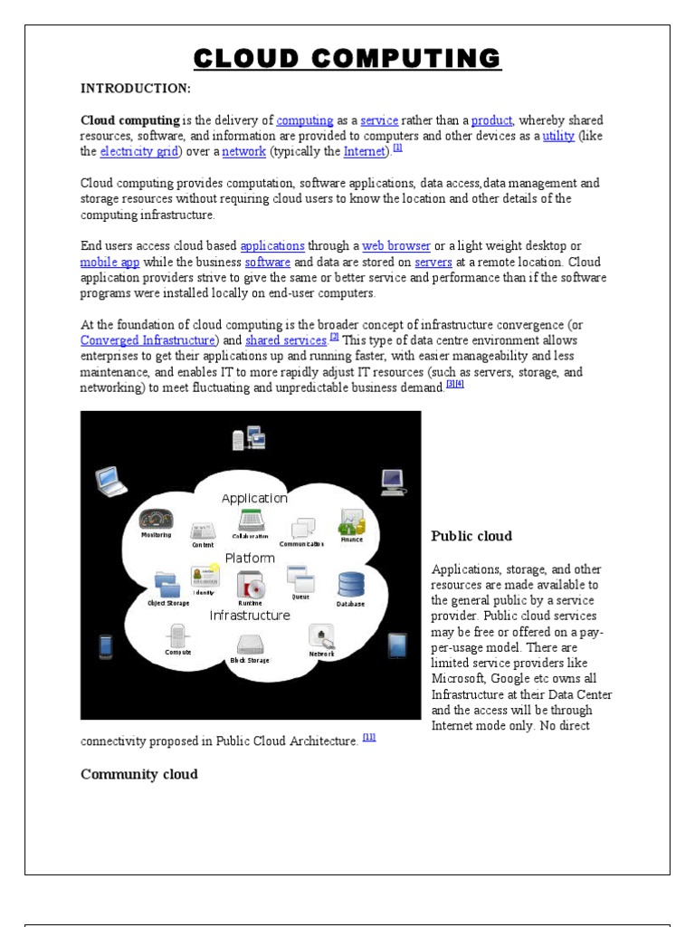 Cloud Computing: Computing Service Product Utility Electricity Grid ...