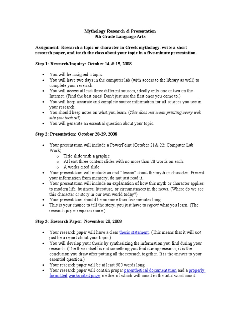 Mythology Research | PDF | Mythology | Hero