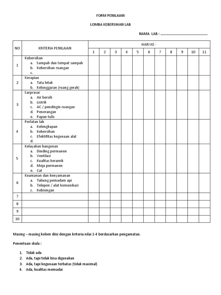 Form Penilaian | PDF | Teknologi & Rekayasa