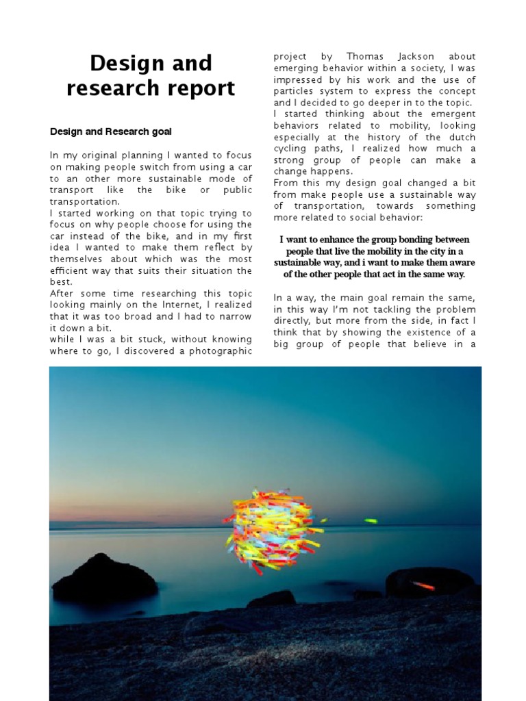 Design & Research Report | PDF | Behavioural Sciences | Psychological ...
