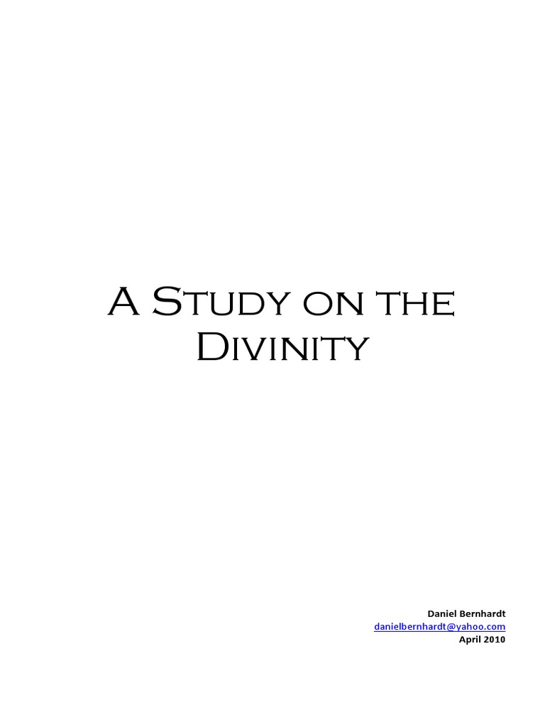 A Study On The Divinity | PDF | God The Father | Eternal Life ...