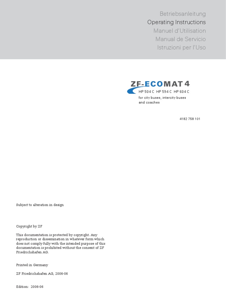 Ecomat Opertors Manual | PDF | Automatic Transmission | Transmission ...