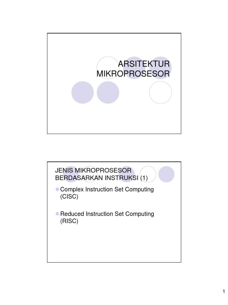 Jenis dan Arsitektur Mikroprosesor | PDF | Metode & Bahan Ajar | Komputer