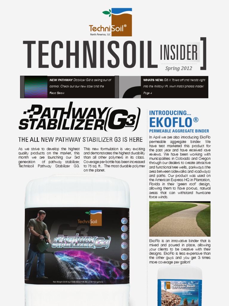 TechniSoil Spring 2012 Newsletter | PDF | Road Surface | Manmade Materials
