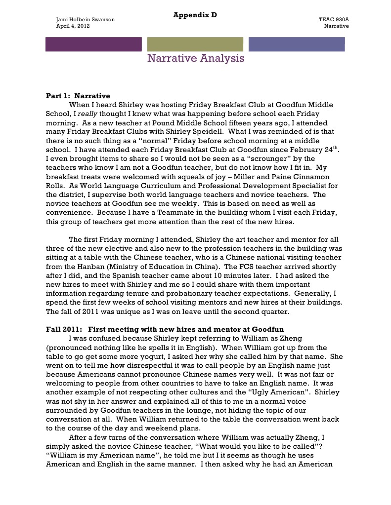 Narrative Pdf English Language Mentorship