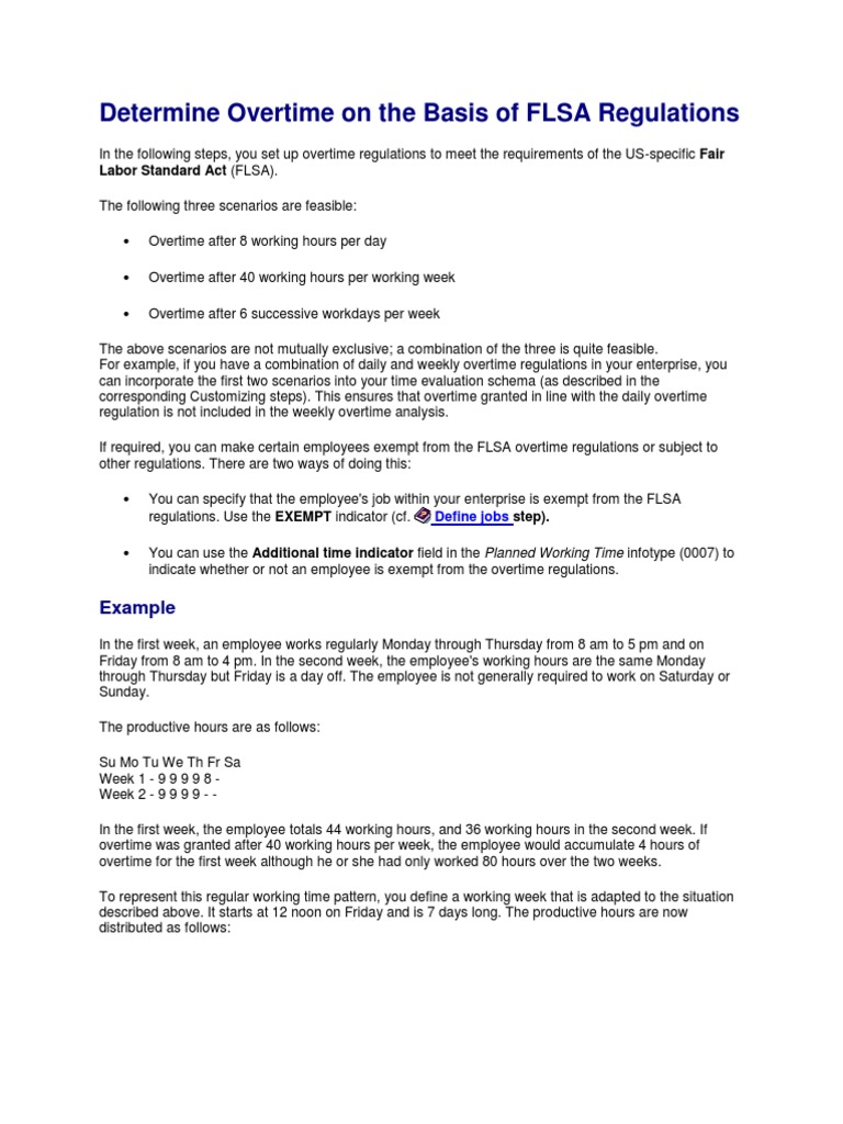 Flsa | Download Free PDF | Fair Labor Standards Act | Overtime