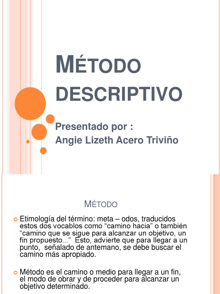 Método descriptivo