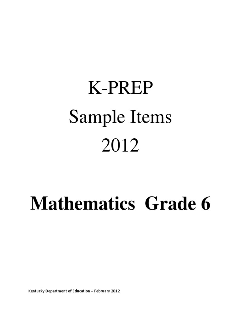 Grade 6 - Math Assessment | PDF