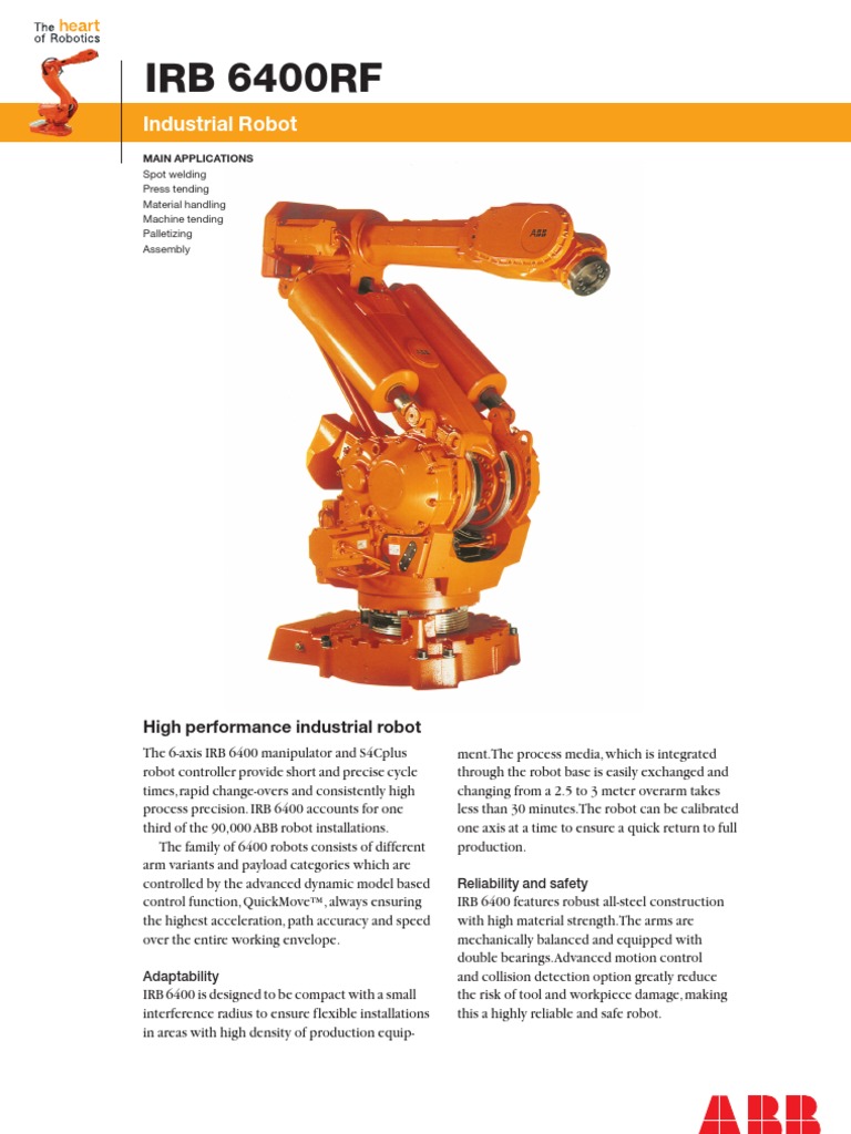 IRB 6400RF - HRu | PDF | Robot | Robotics
