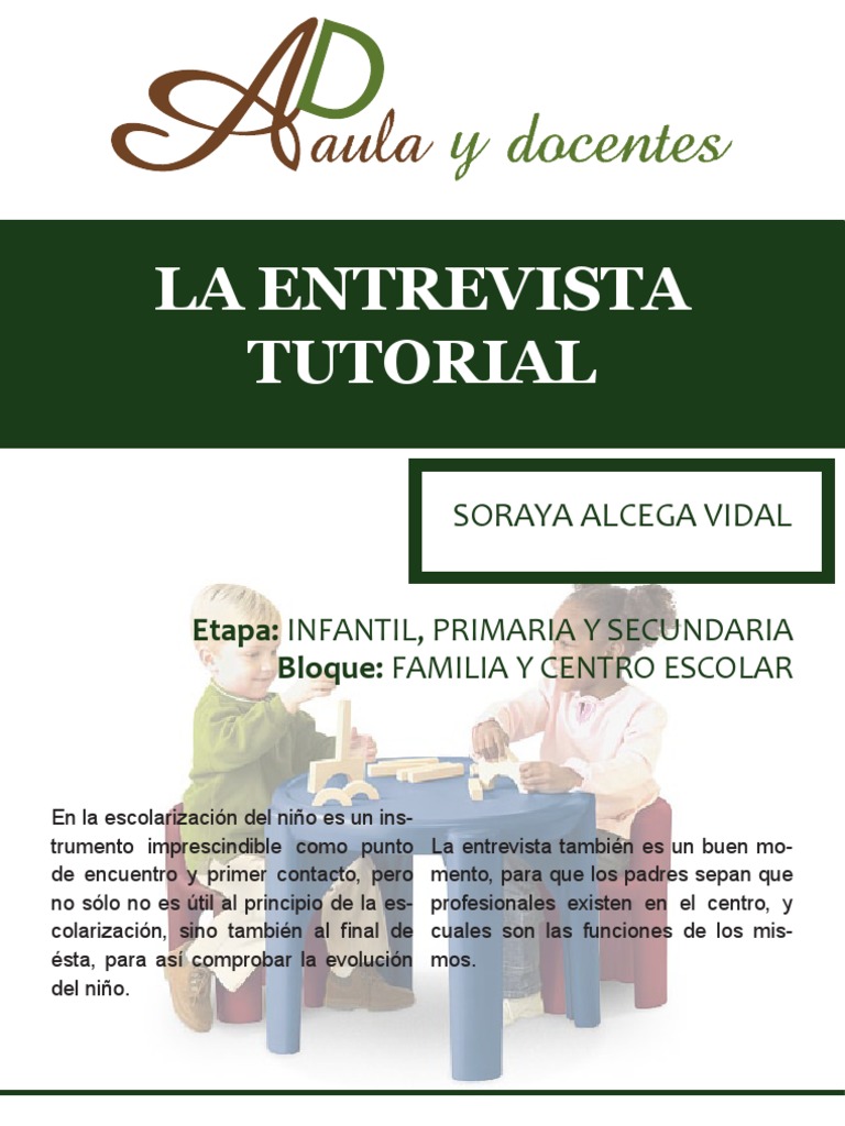 Entrevista Tutorial Pdf Aprendizaje Conocimiento