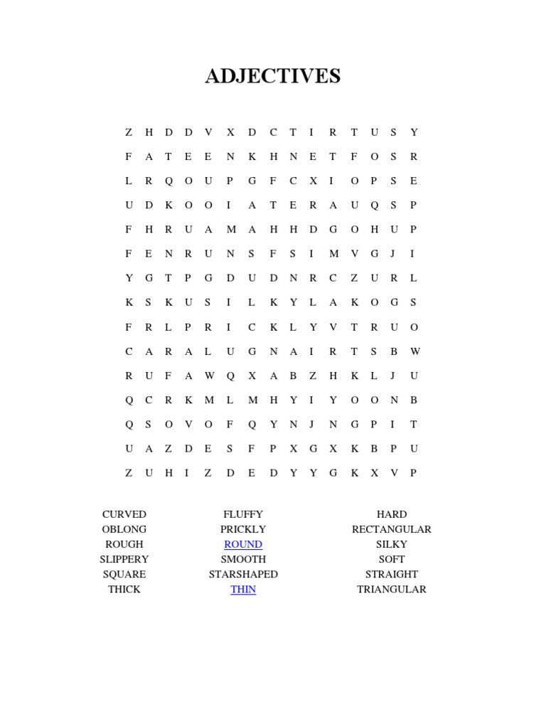 List of Descriptive Adjectives | PDF