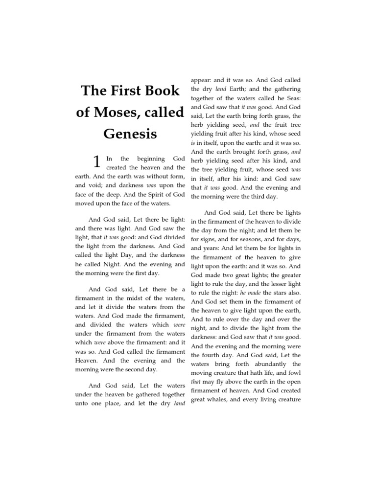Genesis: Creation and Early Humanity | PDF | Cain And Abel | Christianity