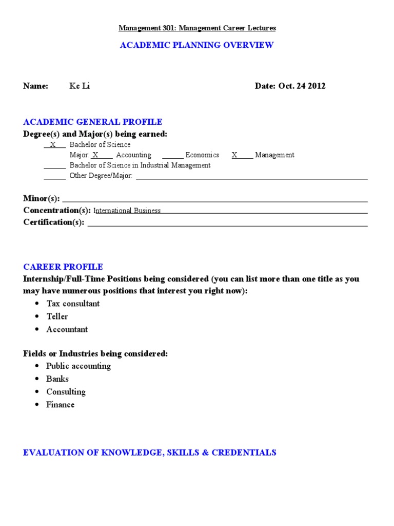 Academic Planning Overview | PDF | Academic Degree | Course Credit