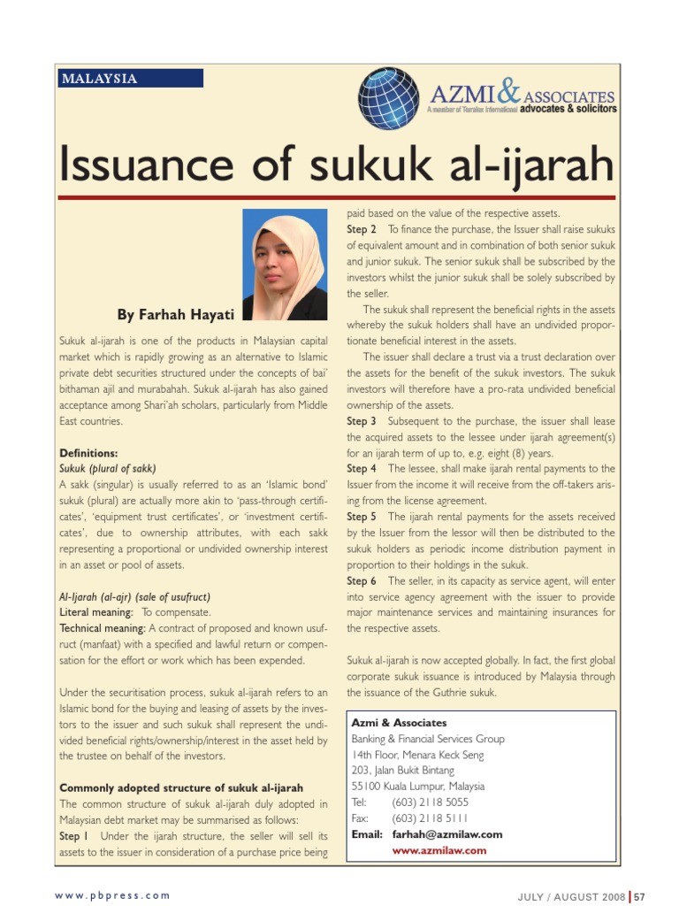 Sukuk Ijarah | PDF | Financial Markets | Market (Economics)