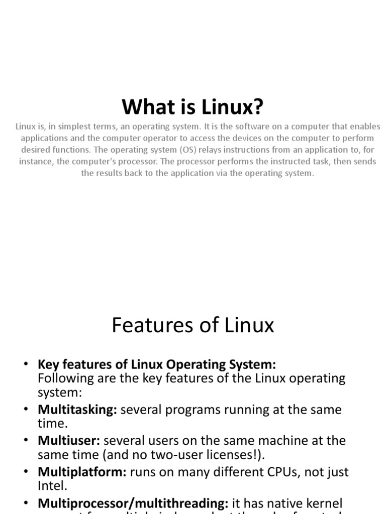 Linux Slide | PDF | Operating System | Linux