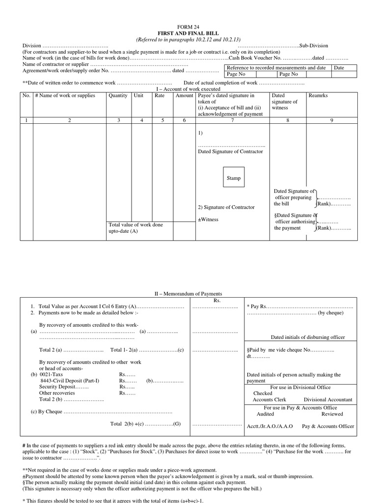 FORM24 | PDF | Payments | Cheque