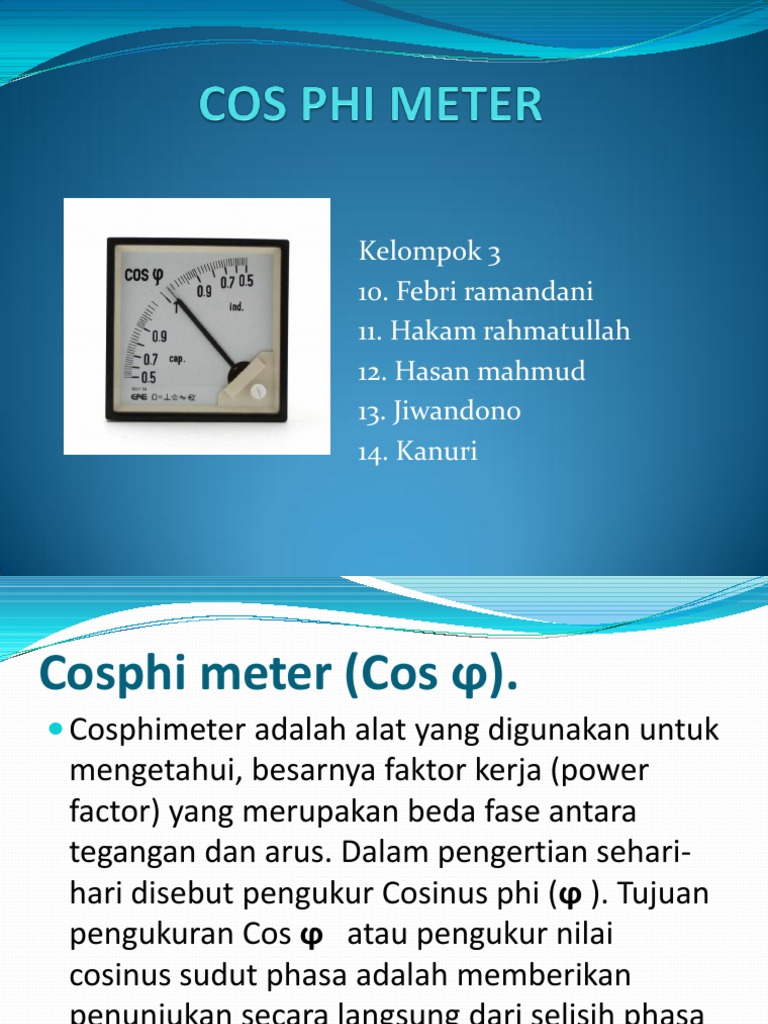 Cos Phi Meter | PDF | Teknologi & Rekayasa