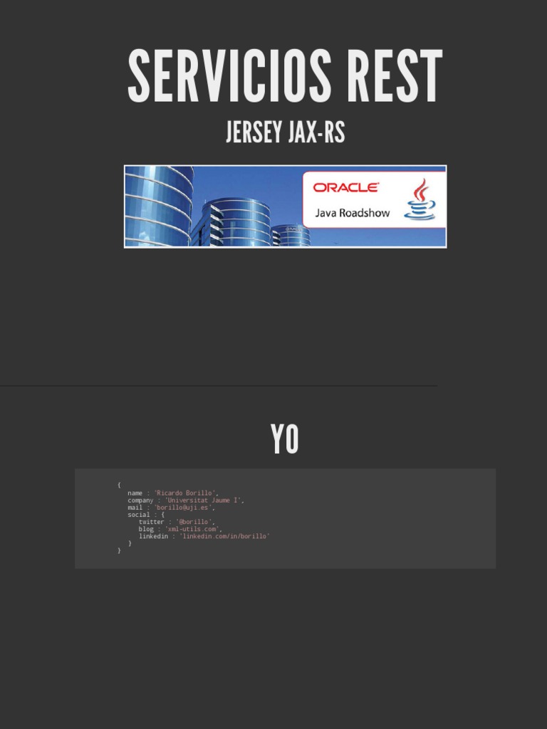 Servicios Rest Jersey Jax Rs Pdf Transferencia De Estado Representacional Jabón
