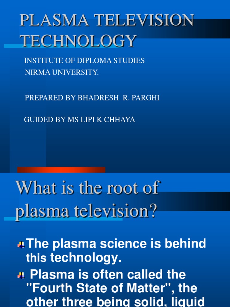 Understanding Plasma Television Technology | PDF | Atoms | Electron