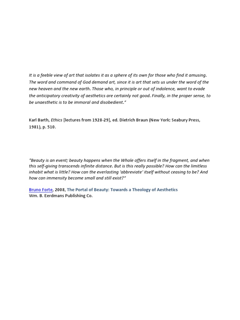 Aesthetics and The Good Life Essay 2 | PDF | Aesthetics | Thomas Aquinas