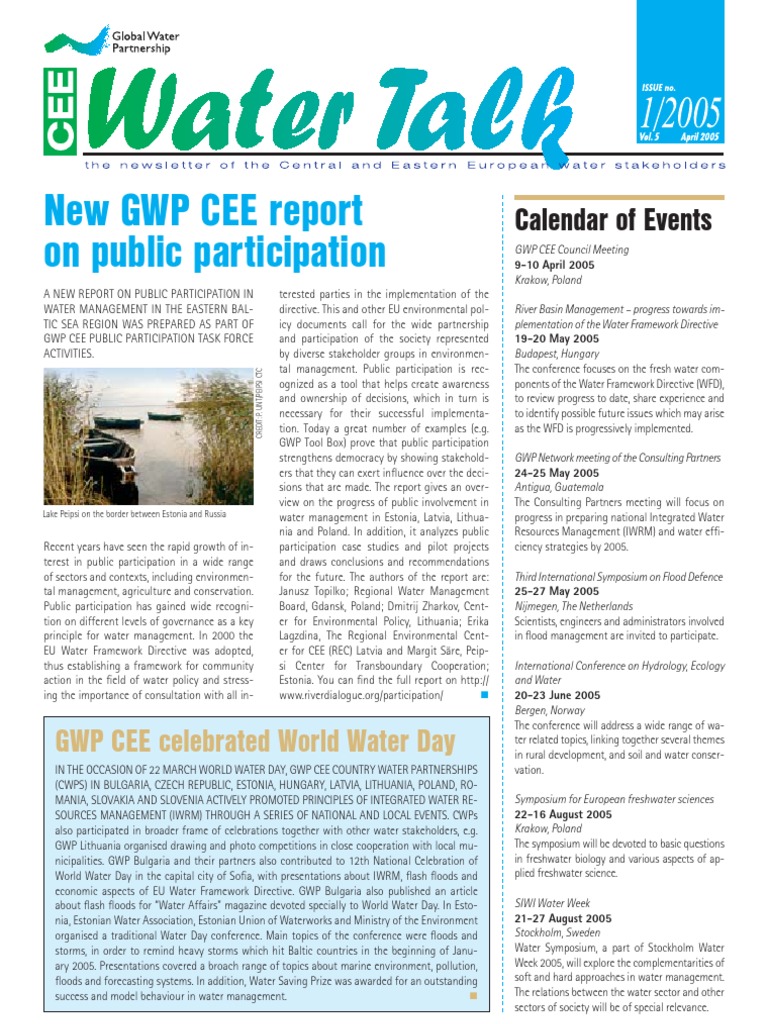 Water Talk 1/2005 | PDF | Water Resources | European Union