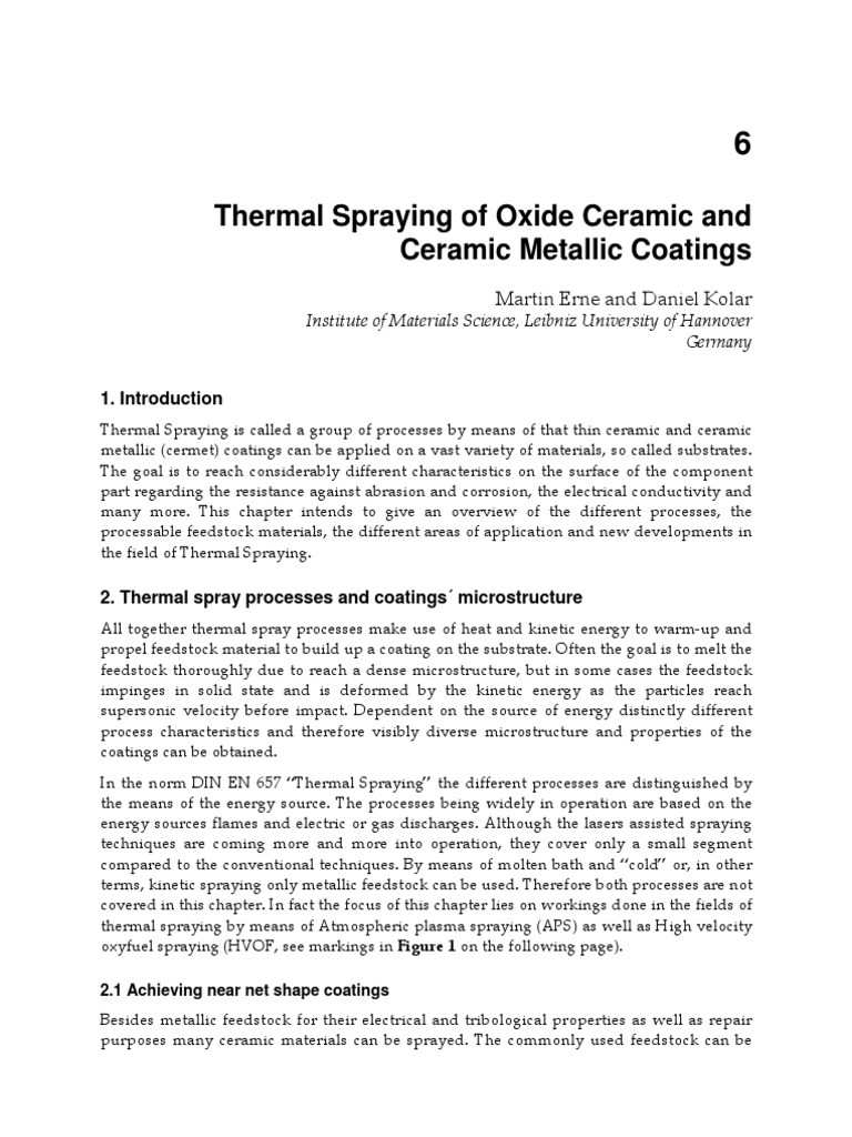 InTech-Thermal Spraying of Oxide Ceramic and Ceramic Metallic Coatings ...