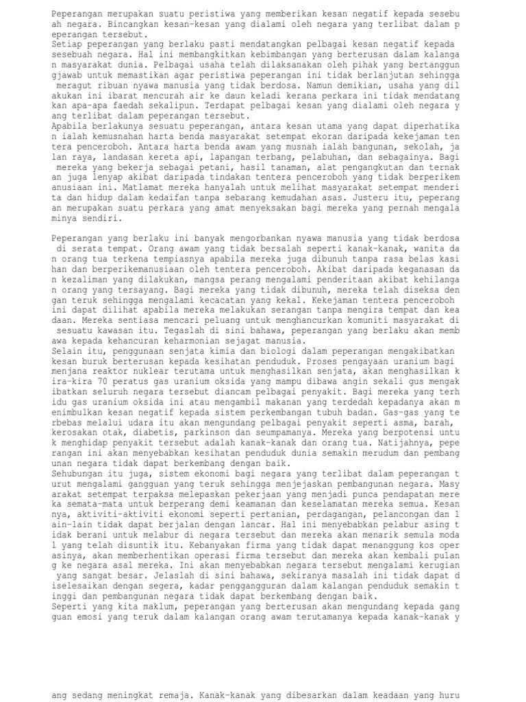 Kesan Peperangan | PDF