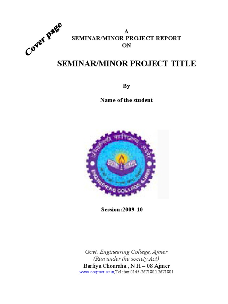 Seminar Report Format | PDF | Workflow | Typefaces