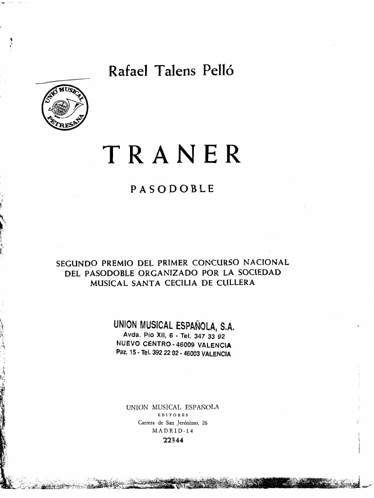 Traner Pasodoble | PDF