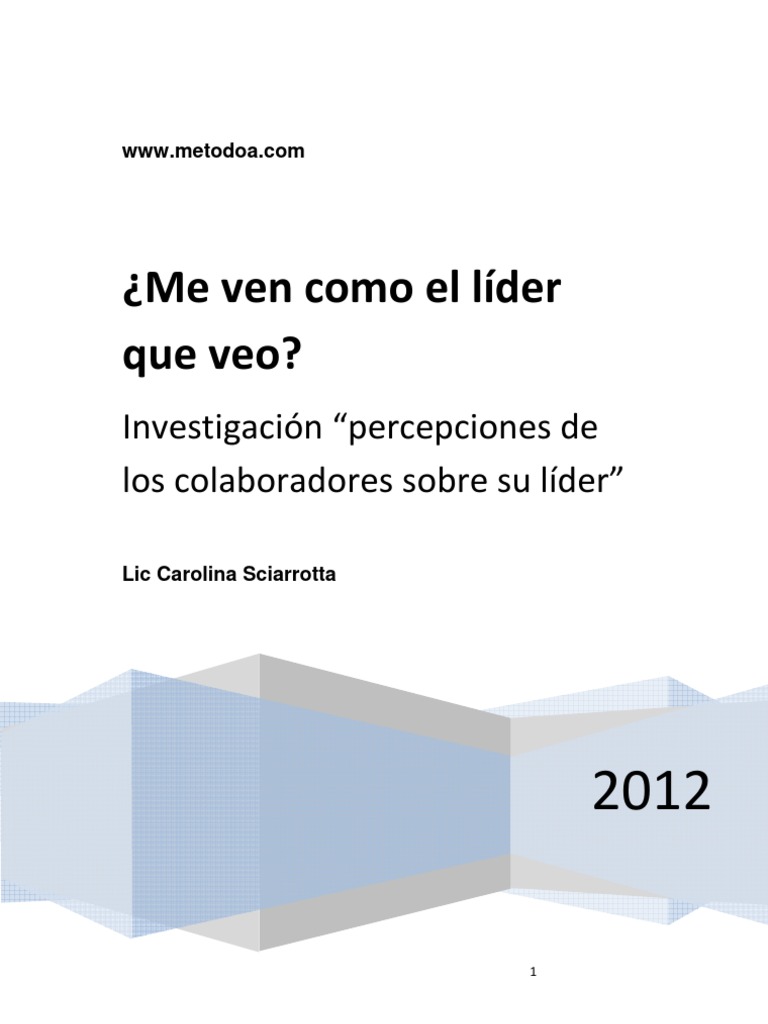 Me Ven Como El Lider Que Veo | PDF | Certeza | Liderazgo