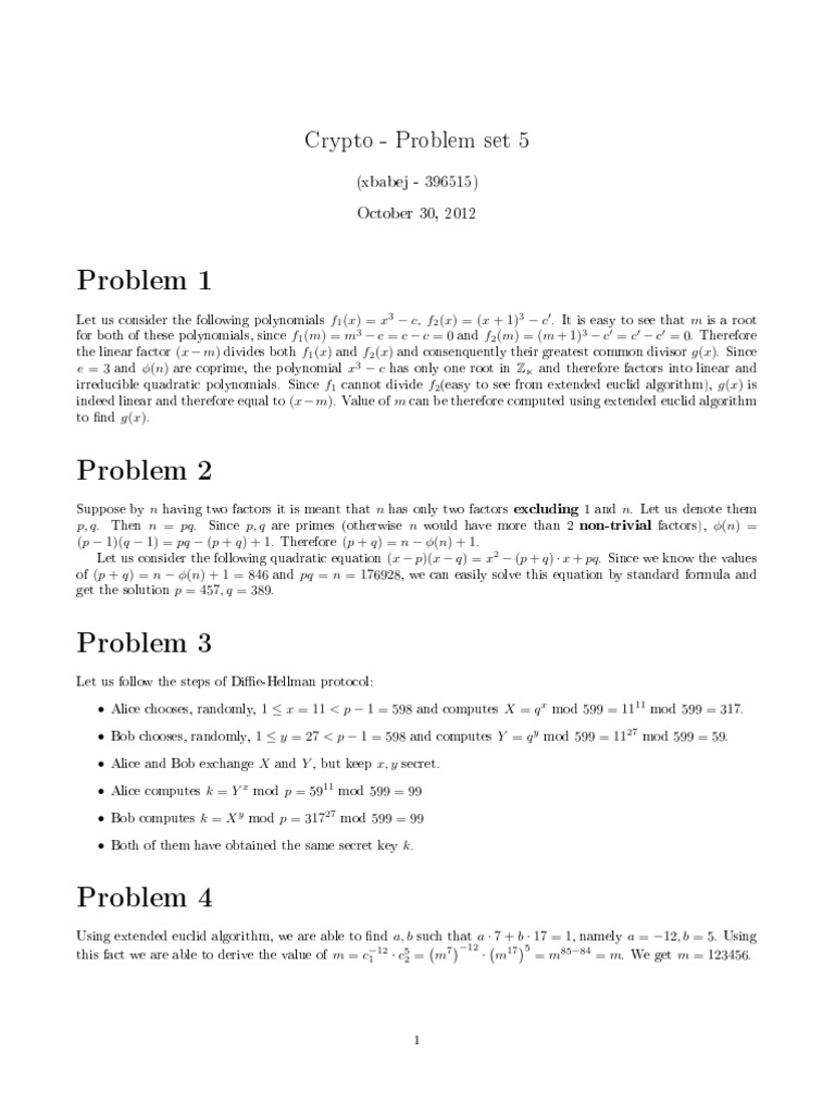 Set 5 | PDF | Polynomial | Prime Number
