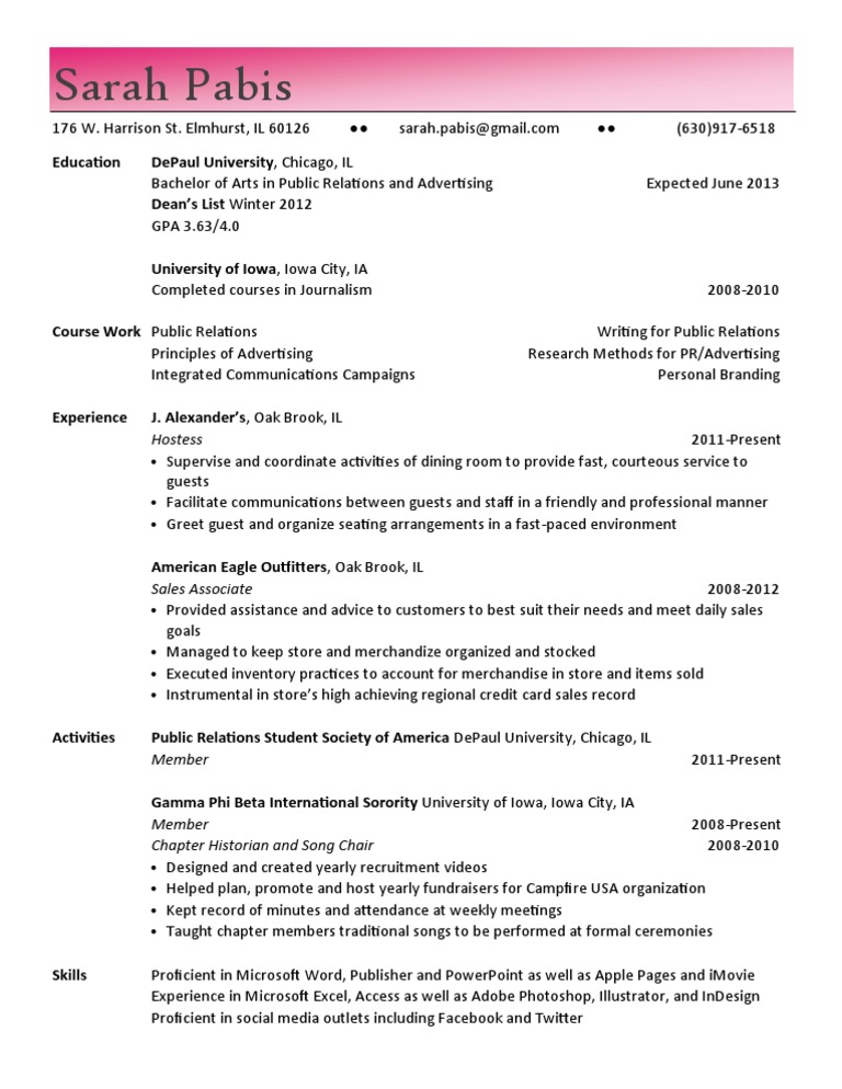Sarah Pabis' Resume | PDF | Career & Growth