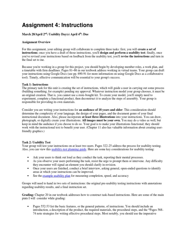 Assignment 4 Instructions Nd Th Pdf Usability Communication