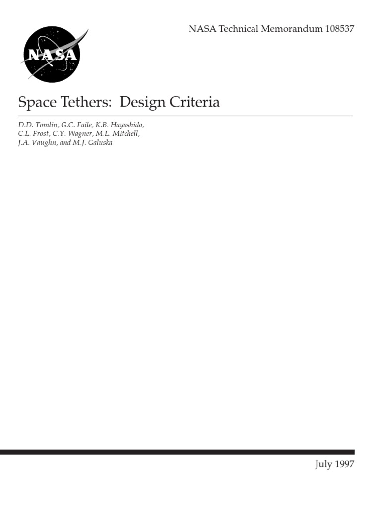 NASA Tethers Design | PDF | Space Debris | Meteoroid