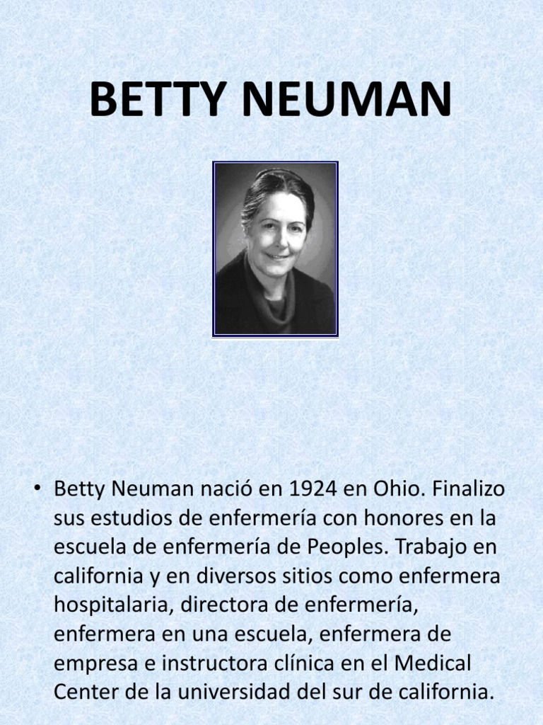 Betty Neuman: Teoría y Modelo de Sistemas | PDF | Enfermería | Estrés ...