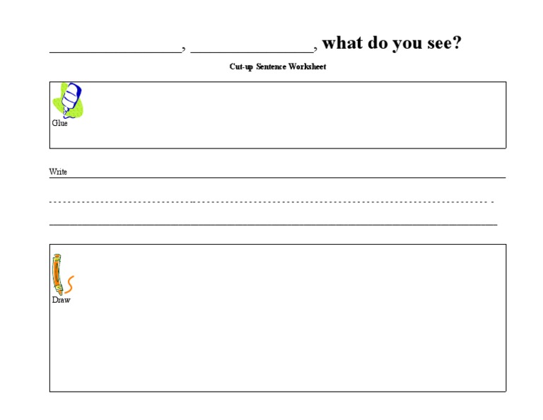 Brown Bear Cutup Sentence Sheet | PDF