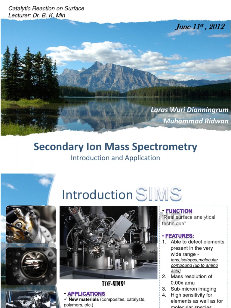 Secondary Ion Mass Spectrometry | PDF | Mass Spectrometry | Measuring ...