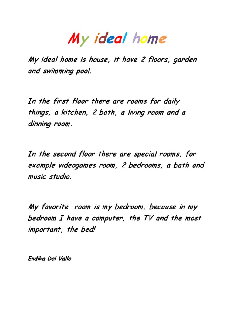 My Ideal Home | PDF