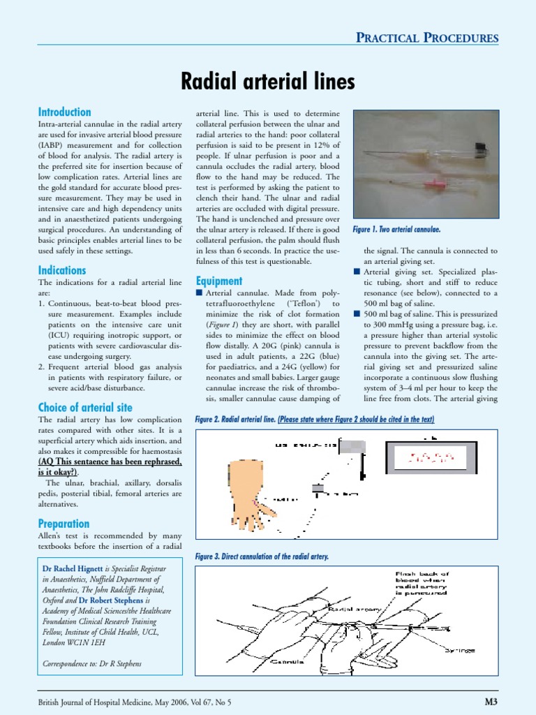 Arterial Line | Blood Pressure | Artery